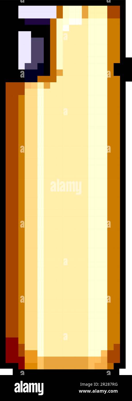 tool lighter fire game pixel art vector illustration Stock Vector Image ...
