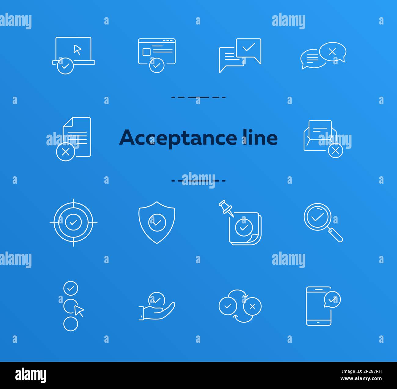 Acceptance line icons Stock Vector Image & Art - Alamy