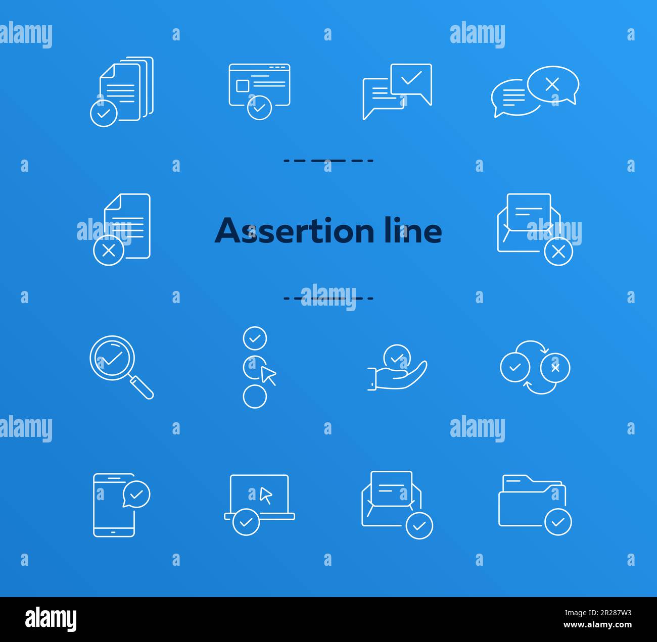 Assertion line icons Stock Vector Image & Art - Alamy