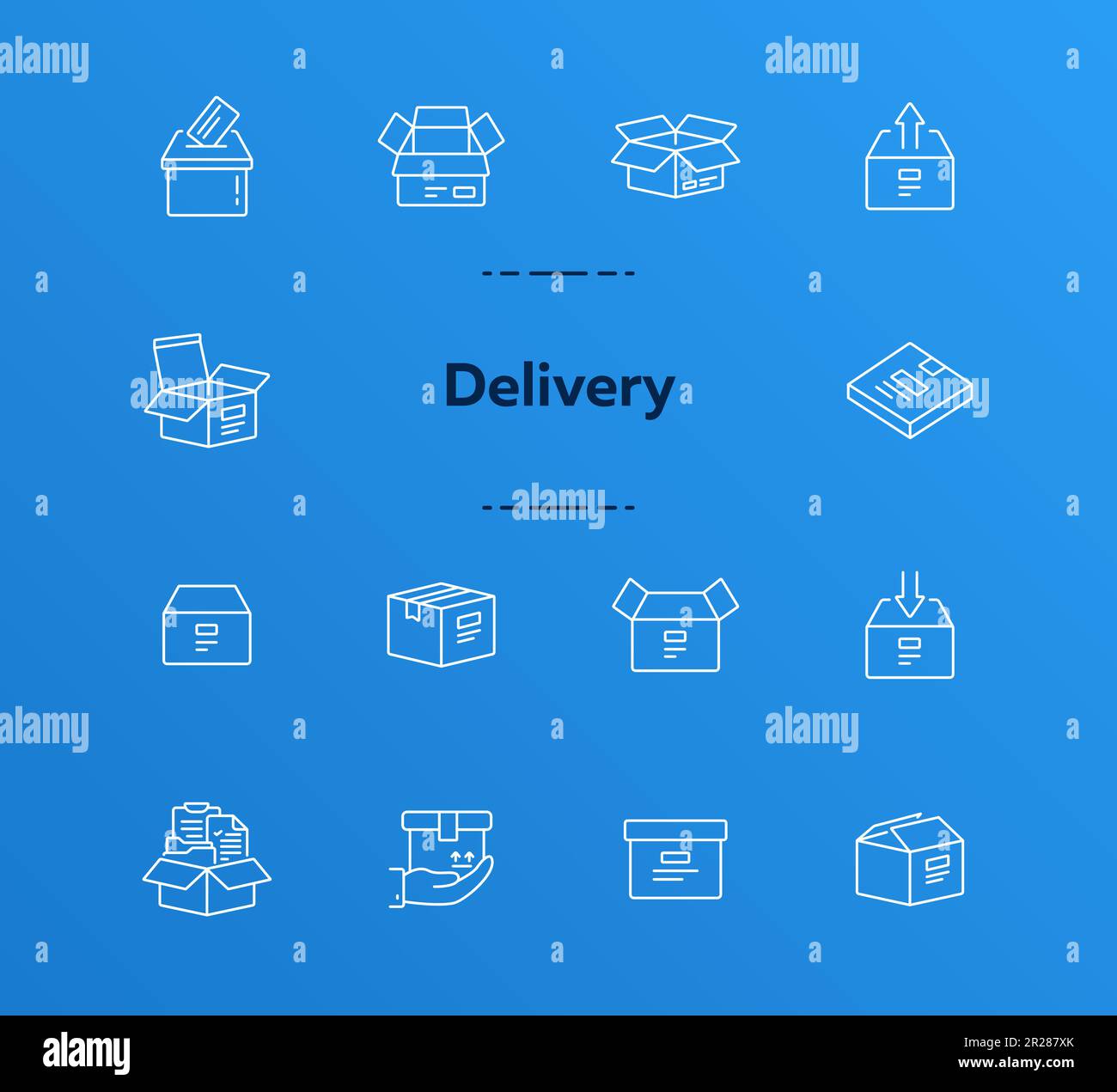 Delivery line icon set Stock Vector Image & Art - Alamy