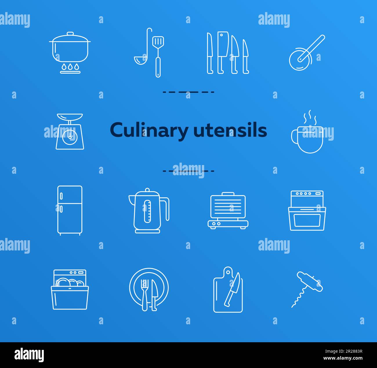 Culinary utensils icons Stock Vector Image & Art - Alamy
