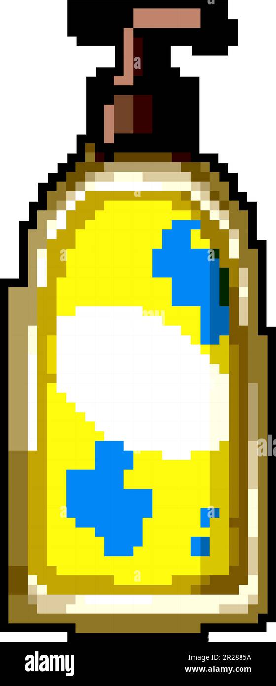 white lotion game pixel art vector illustration Stock Vector Image ...
