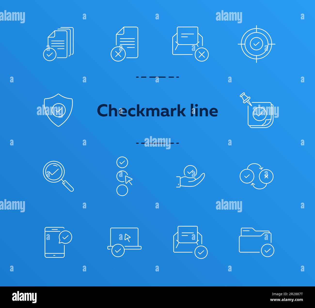 Checkmark line icons Stock Vector Image & Art - Alamy