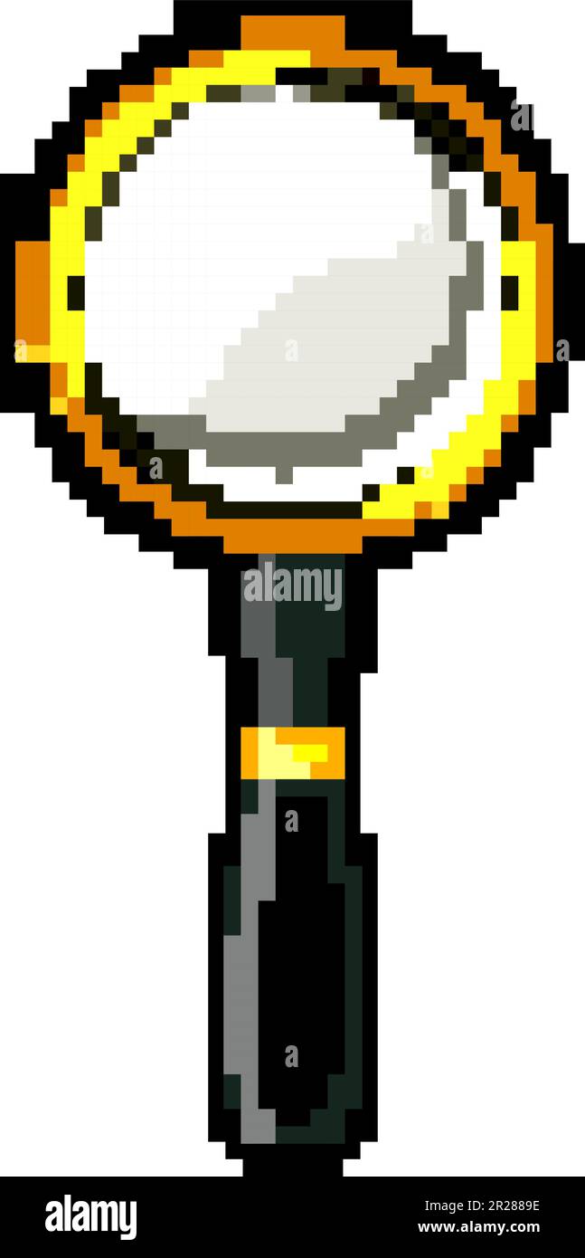 zoom magnifying glass game pixel art vector illustration Stock Vector ...
