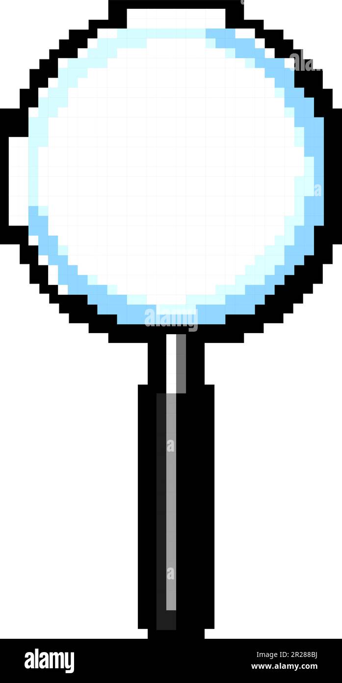 search magnifying glass game pixel art vector illustration Stock Vector ...