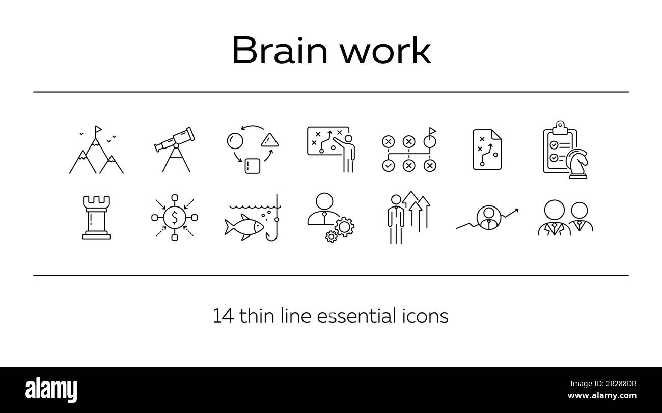 Brainstorming icon set Stock Vector Image & Art - Alamy