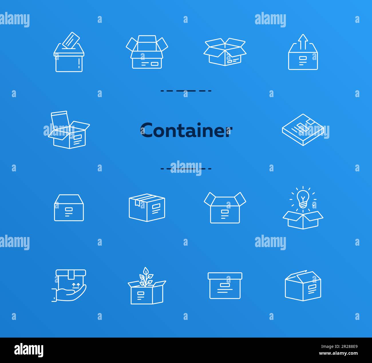 Container line icon set Stock Vector Image & Art - Alamy