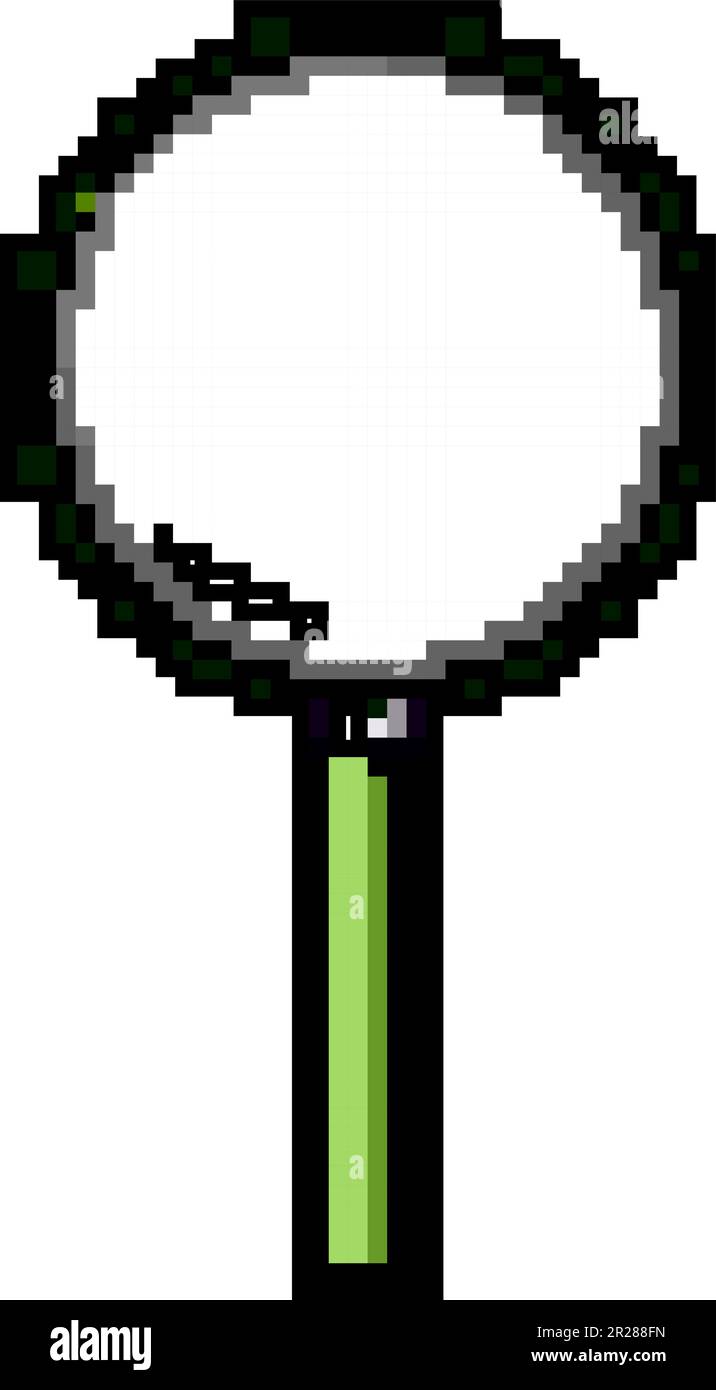 loupe magnifying glass game pixel art vector illustration Stock Vector ...