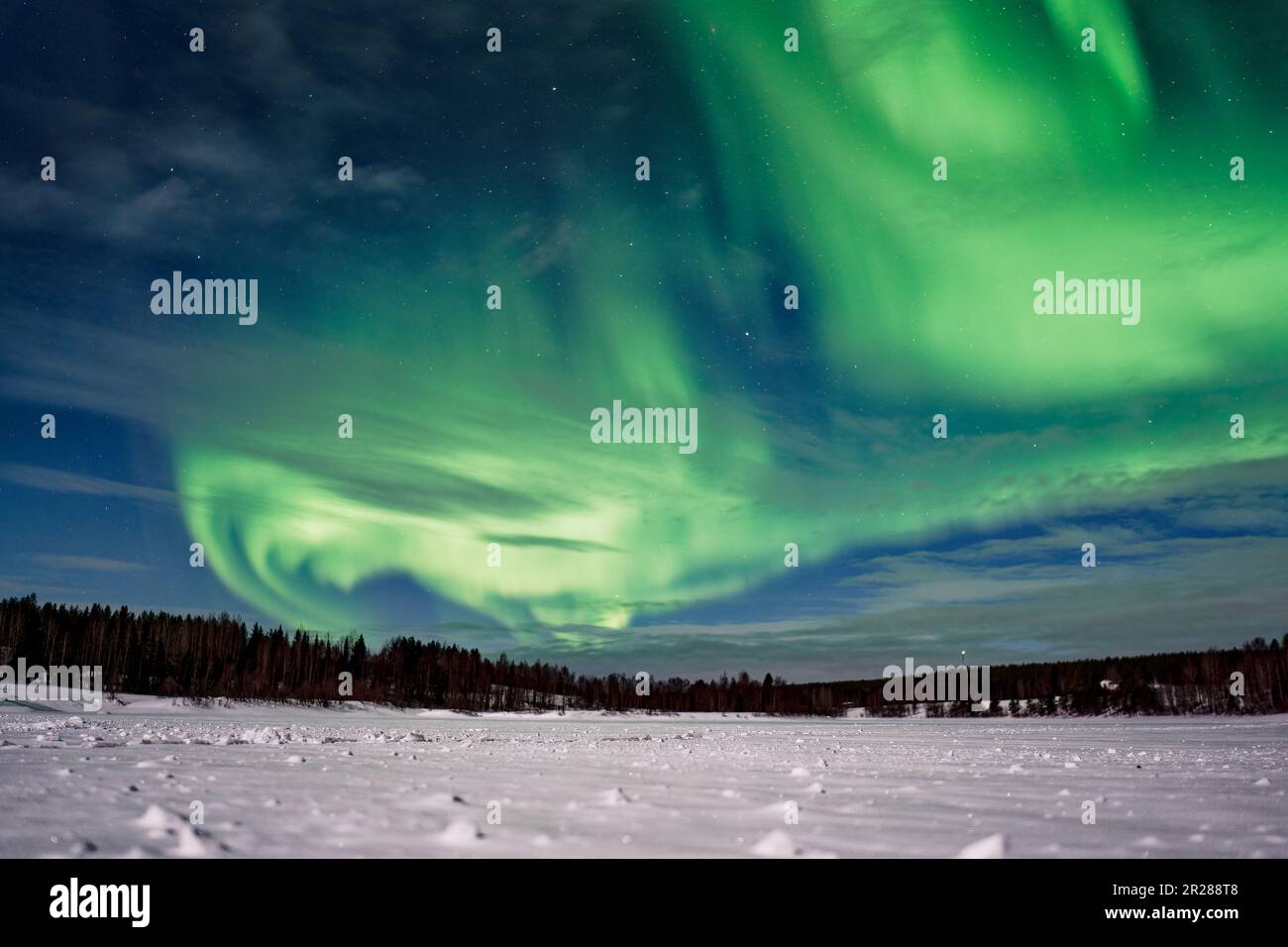 Aurora Borealis (polar light) in Rovaniemi in Finland Stock Photo - Alamy
