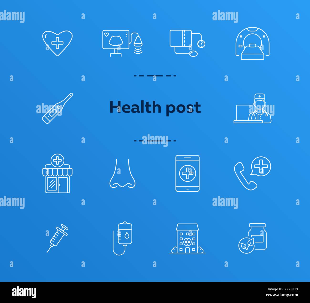 Health post icons Stock Vector Image & Art - Alamy