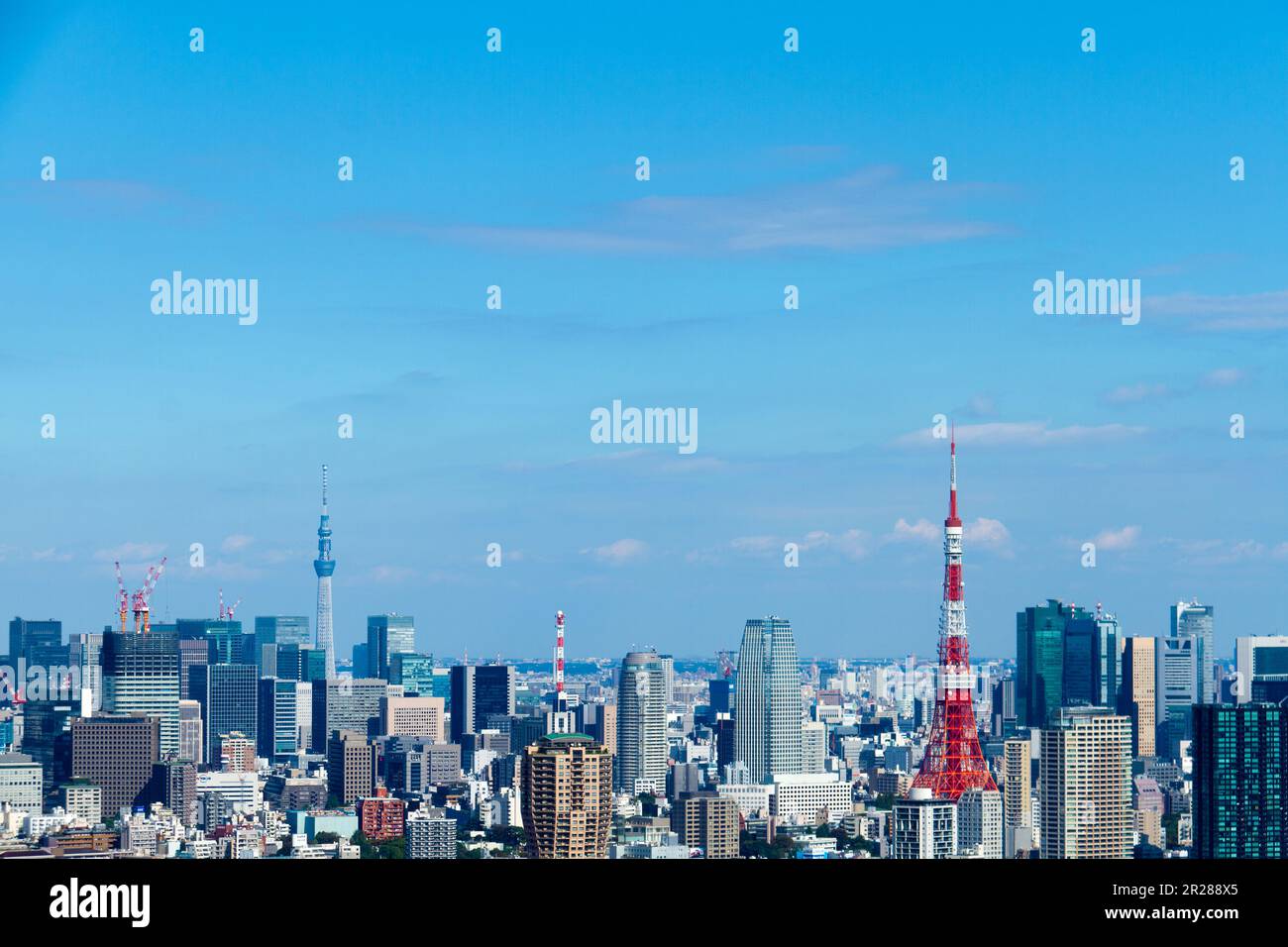 Tokyo tower and Tokyo sky tree Stock Photo - Alamy