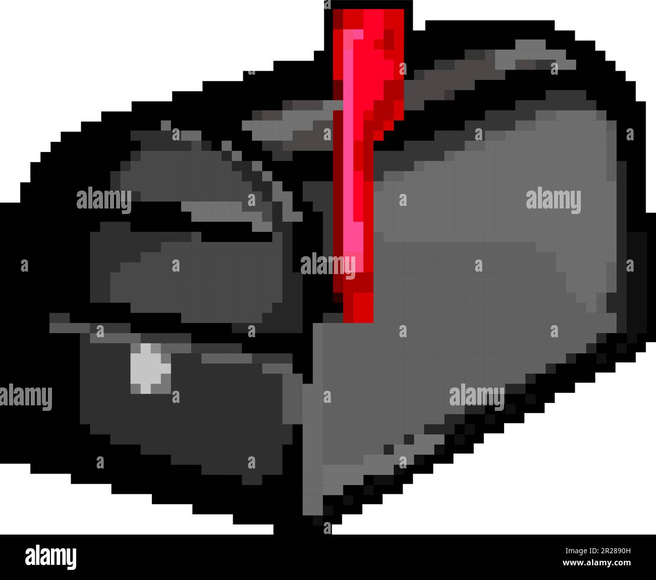 postbox mailbox letter game pixel art vector illustration Stock Vector ...