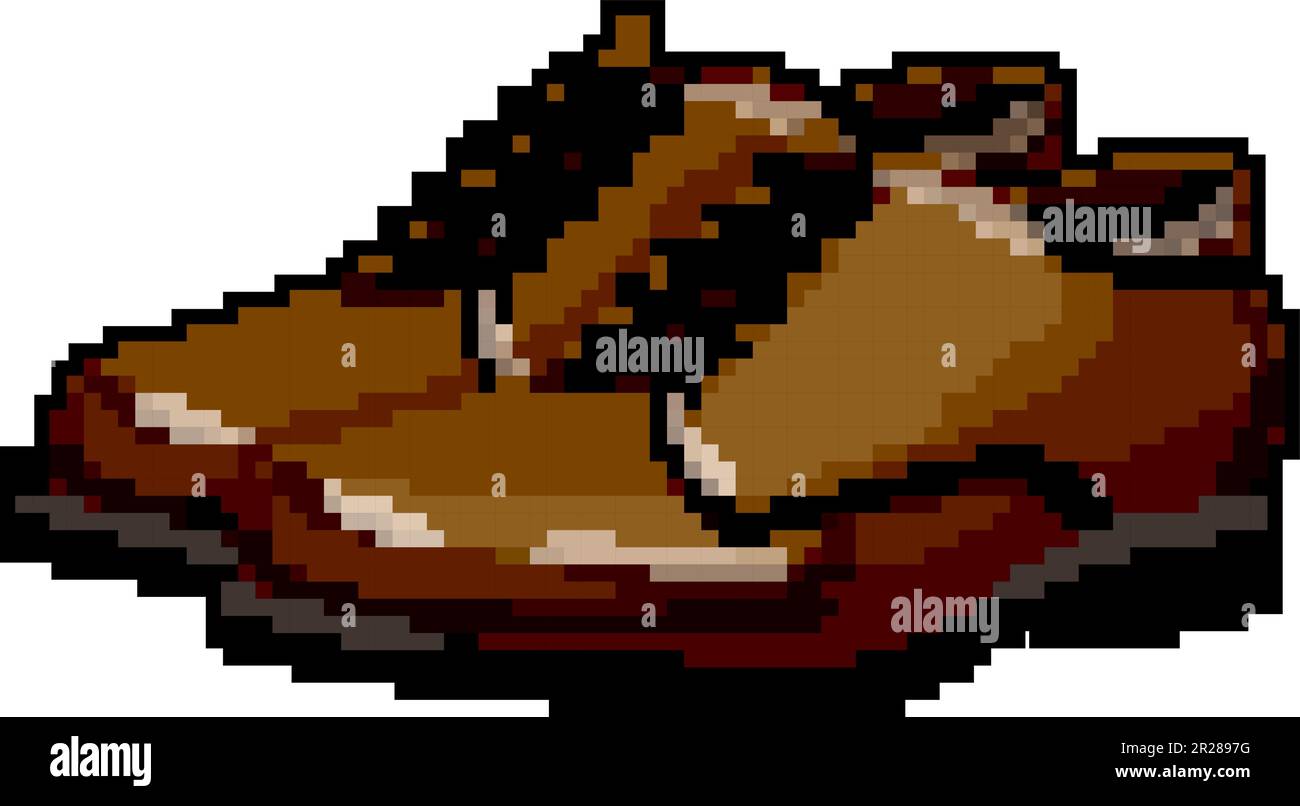 style man shoes game pixel art vector illustration Stock Vector Image ...