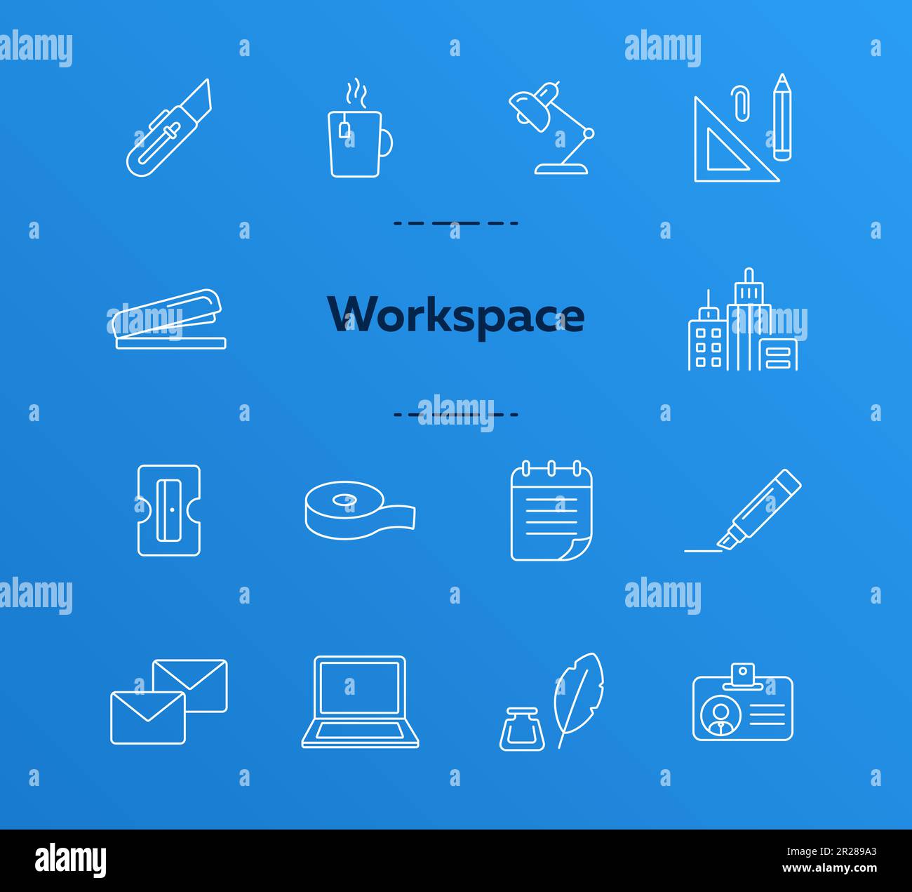 Workspace icon set Stock Vector Image & Art - Alamy