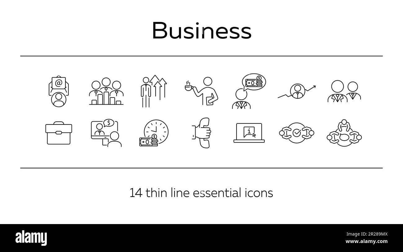 Business line icon set Stock Vector Image & Art - Alamy