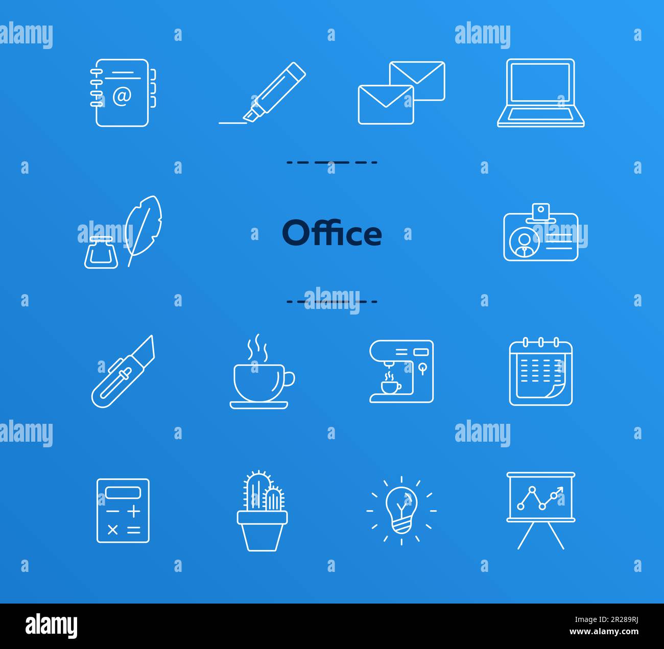 Office icon set Stock Vector Image & Art - Alamy