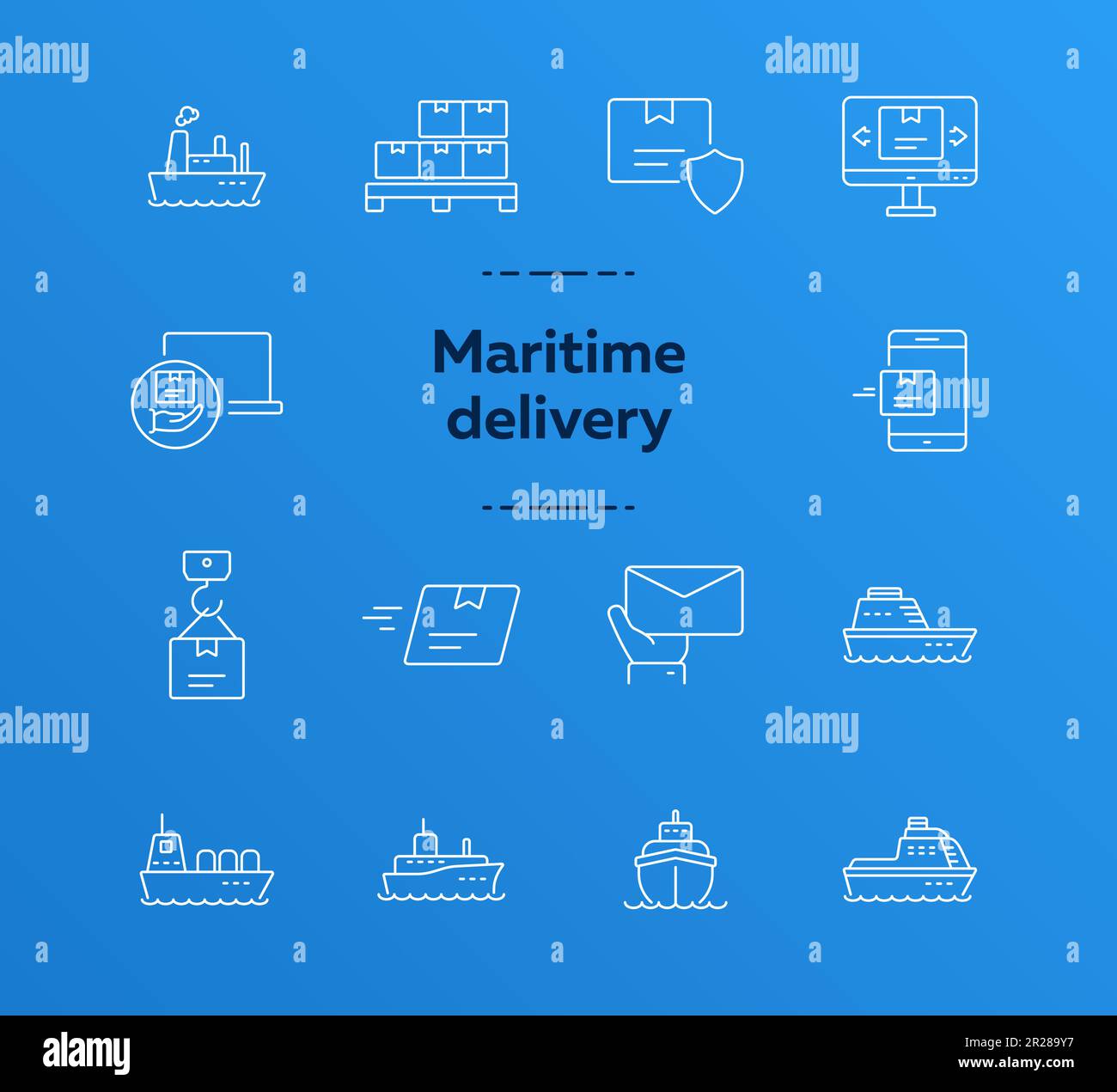 Maritime delivery icons Stock Vector Image & Art - Alamy