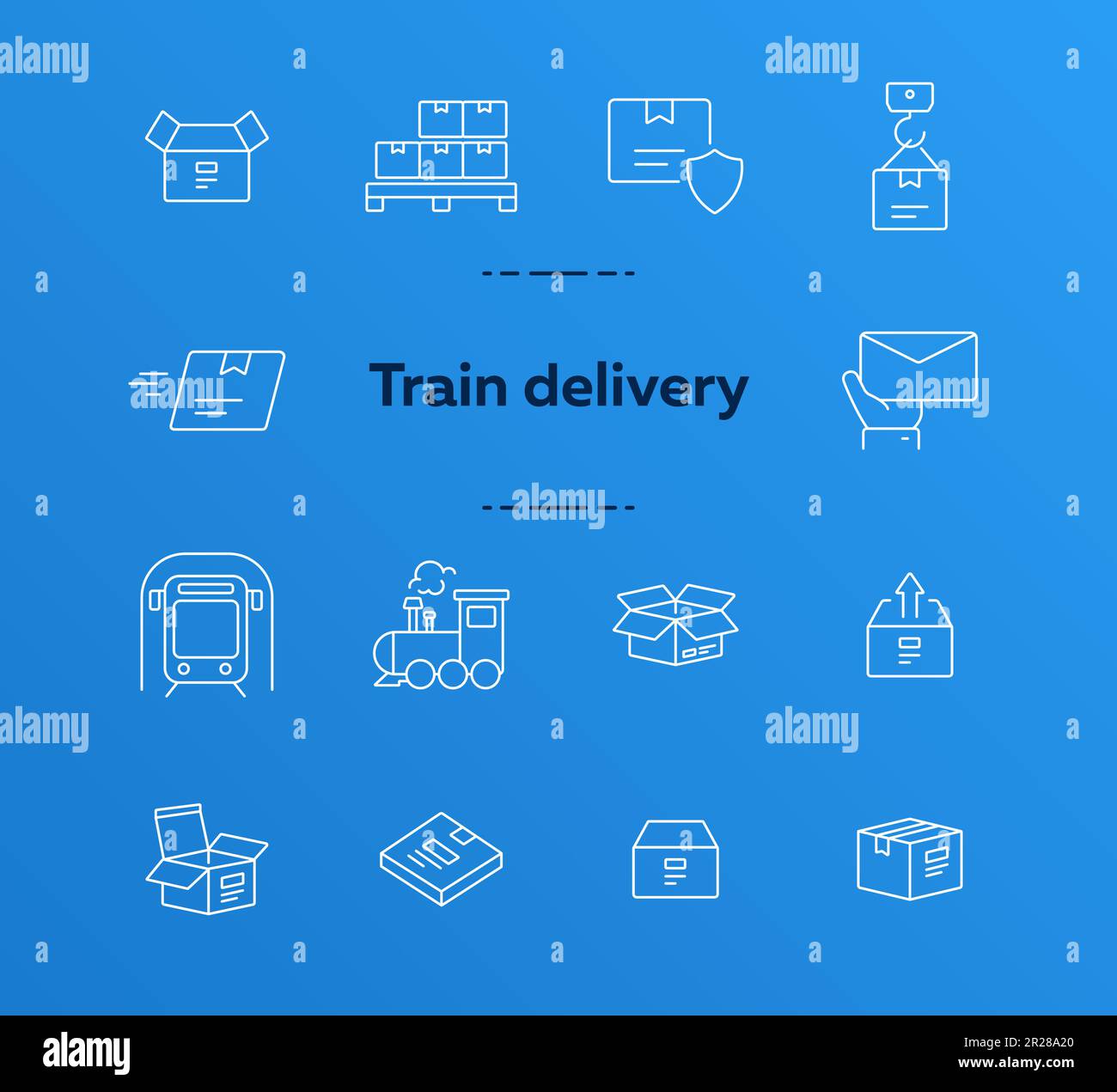 Train delivery icons Stock Vector Image & Art - Alamy
