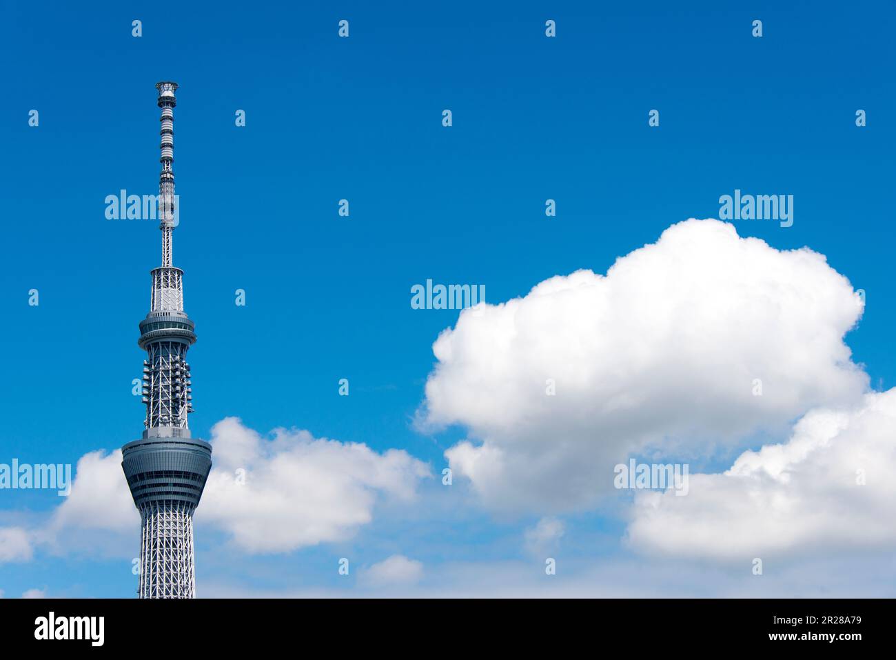 White clouds and Tokyo Sky Tree Stock Photo - Alamy