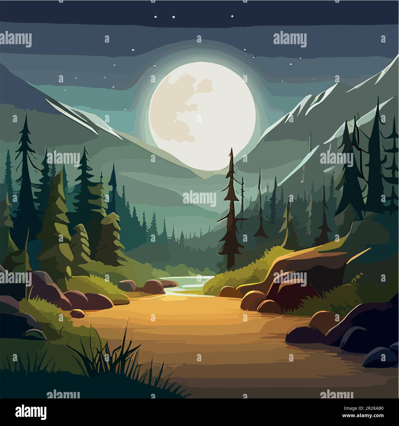 Vibrant shrub Stock Vector Images - Alamy