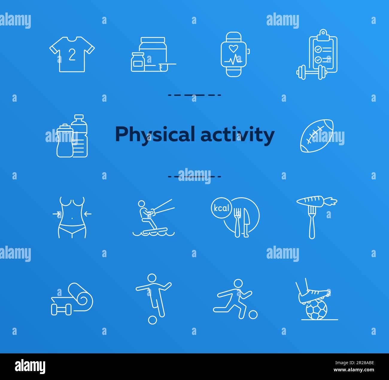 Physical activity line icon set Stock Vector Image & Art - Alamy