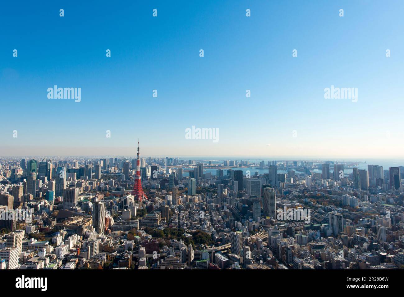 Tokyo Tower, Rainbow Bridge and Tokyo Gate Bridge Stock Photo - Alamy