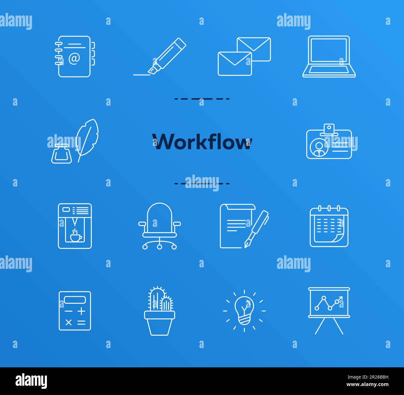 Workflow icon set Stock Vector Image & Art - Alamy