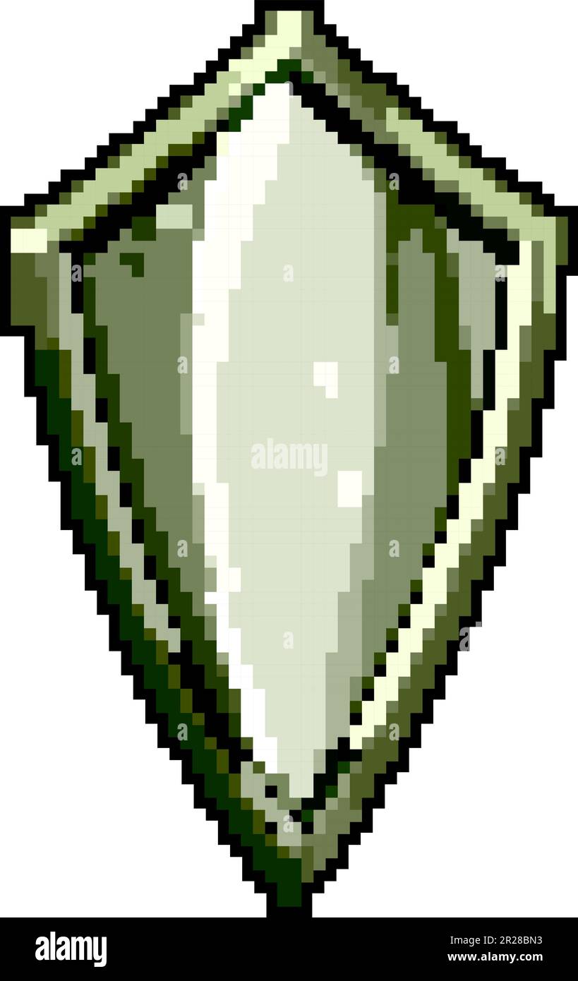 steel medieval shield game pixel art vector illustration Stock Vector ...