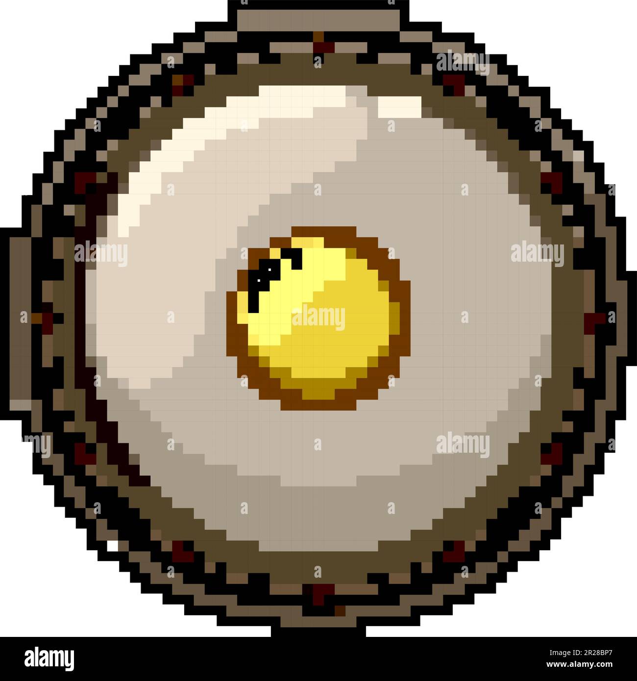 emblem medieval shield game pixel art vector illustration Stock Vector ...