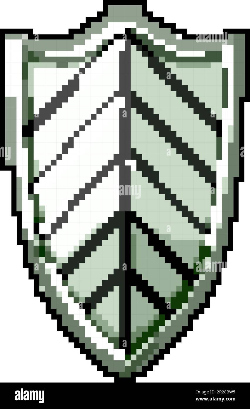 security medieval shield game pixel art vector illustration Stock ...