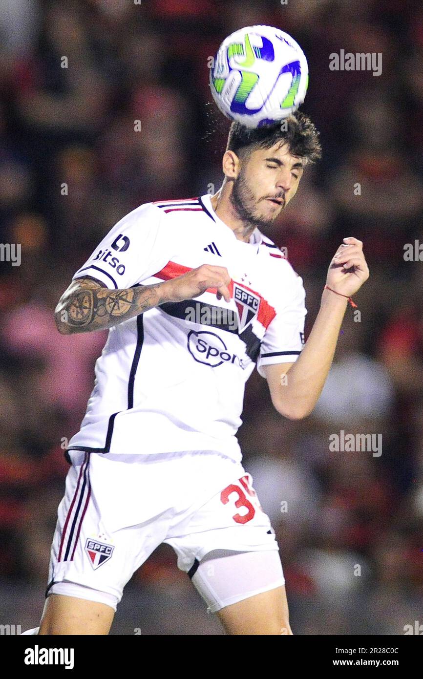 Recife, Brazil. 17th May, 2023. Defender Lucas Beraldo (São Paulo ...