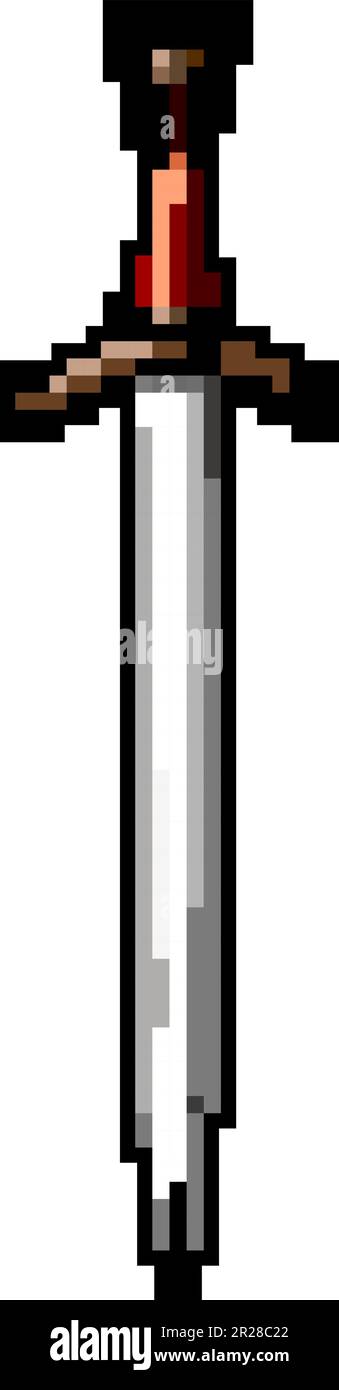 metal medieval weapon game pixel art vector illustration Stock Vector ...