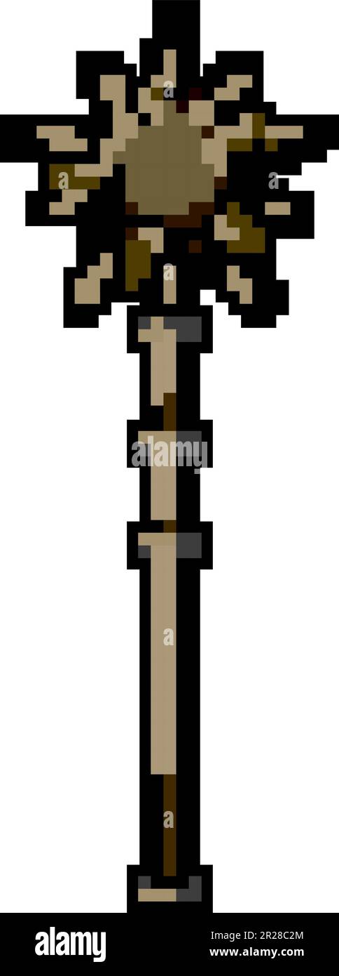 ancient medieval weapon game pixel art vector illustration Stock Vector ...