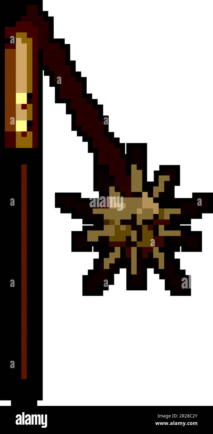 sharp medieval weapon game pixel art vector illustration Stock Vector ...