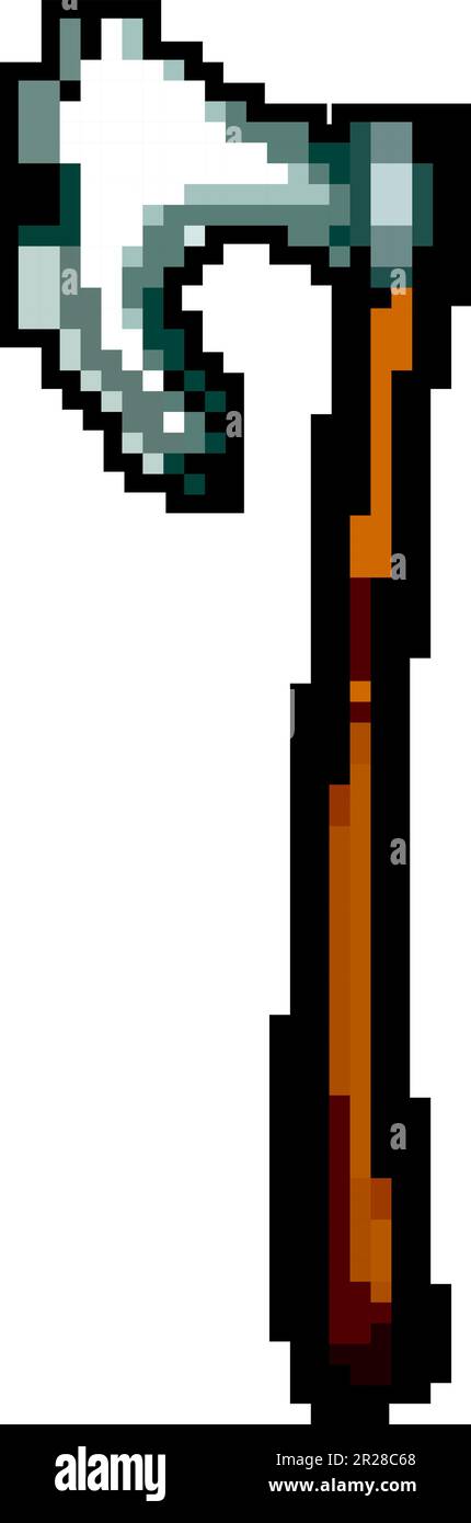 knight medieval weapon game pixel art vector illustration Stock Vector ...