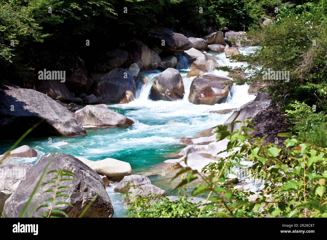 Blue flow of Atera Valley Stock Photo - Alamy