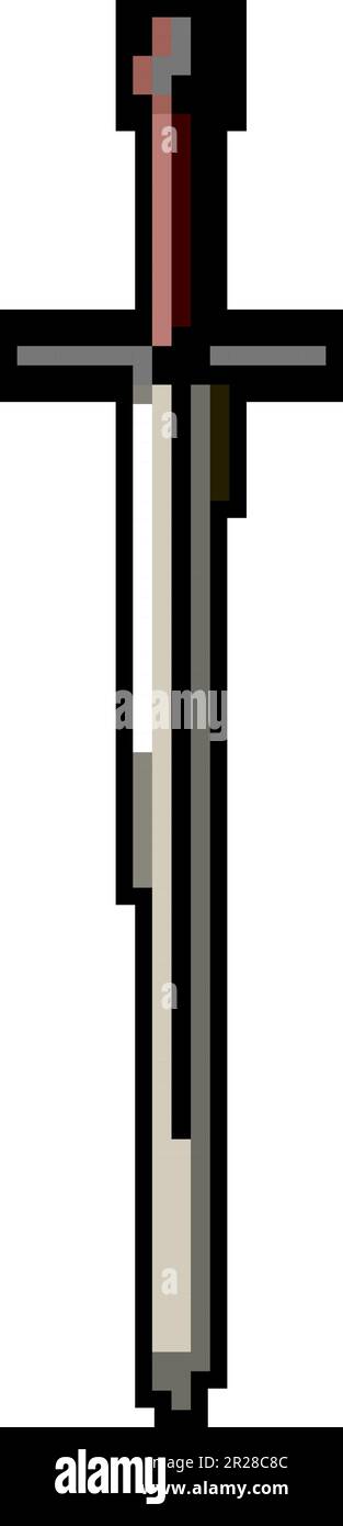 iron medieval weapon game pixel art vector illustration Stock Vector ...