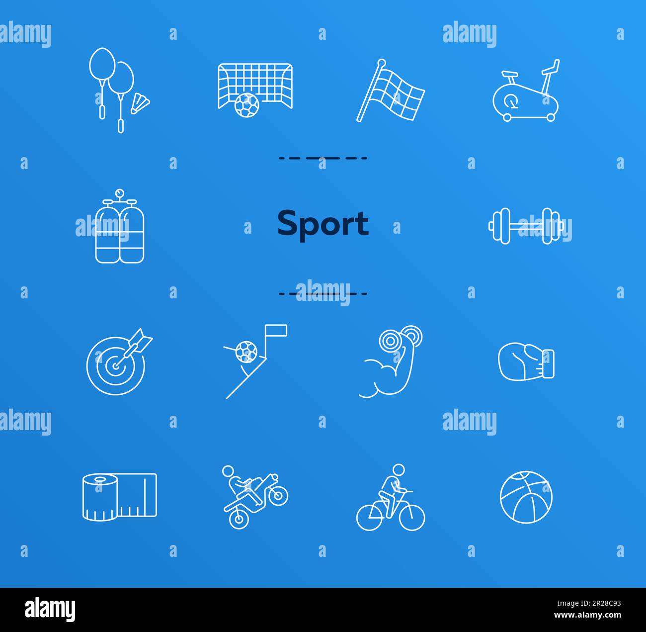 Sport line icon set Stock Vector Image & Art - Alamy