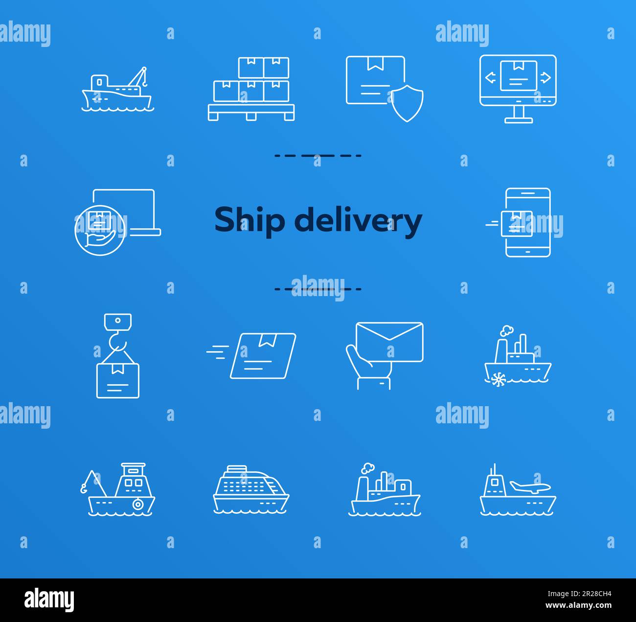 Ship delivery icons Stock Vector Image & Art - Alamy