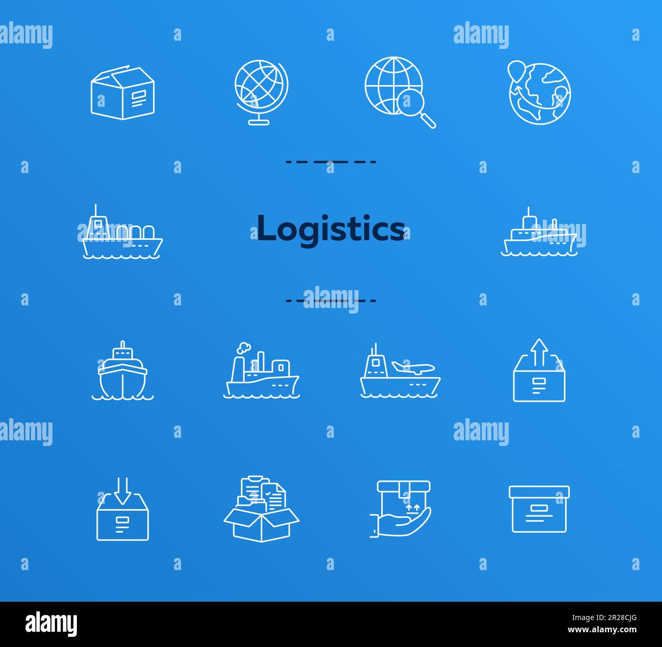 Logistics line icon set Stock Vector Image & Art - Alamy