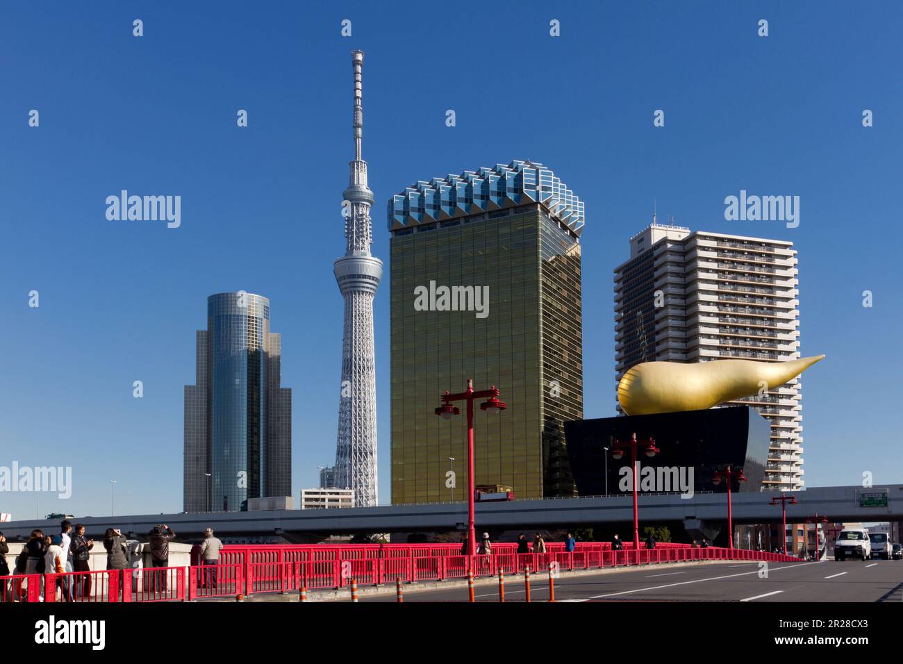 Skytree and Azuma bridge Stock Photo - Alamy