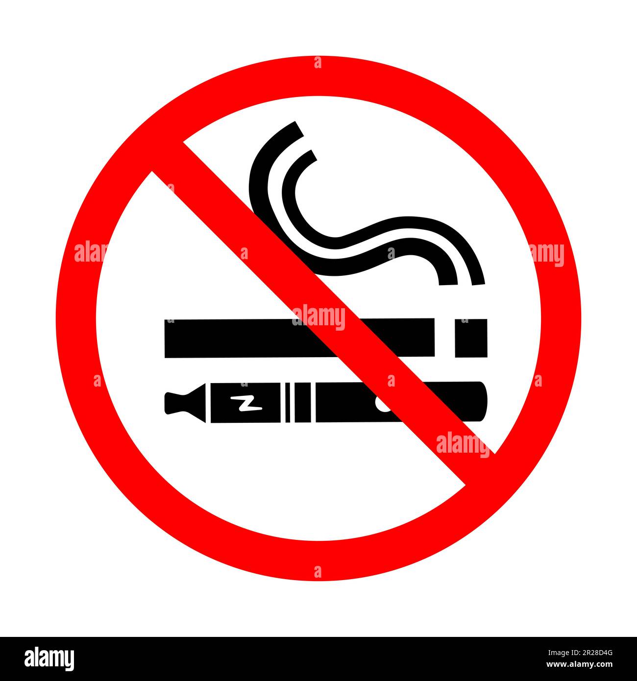 No Smoking No Vaping Sign Forbidden Sign Icon Isolated On White