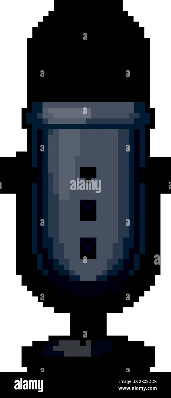 sound mic microphone music game pixel art vector illustration Stock ...