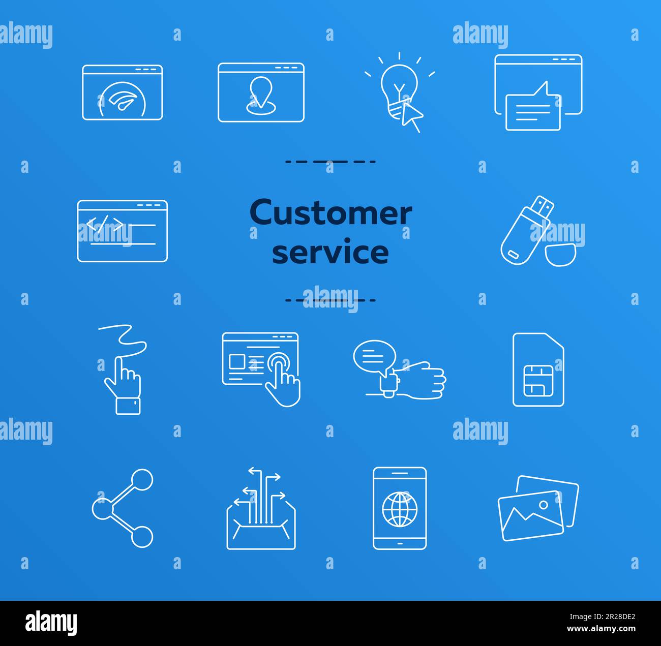 Customer service media sign hi-res stock photography and images - Alamy