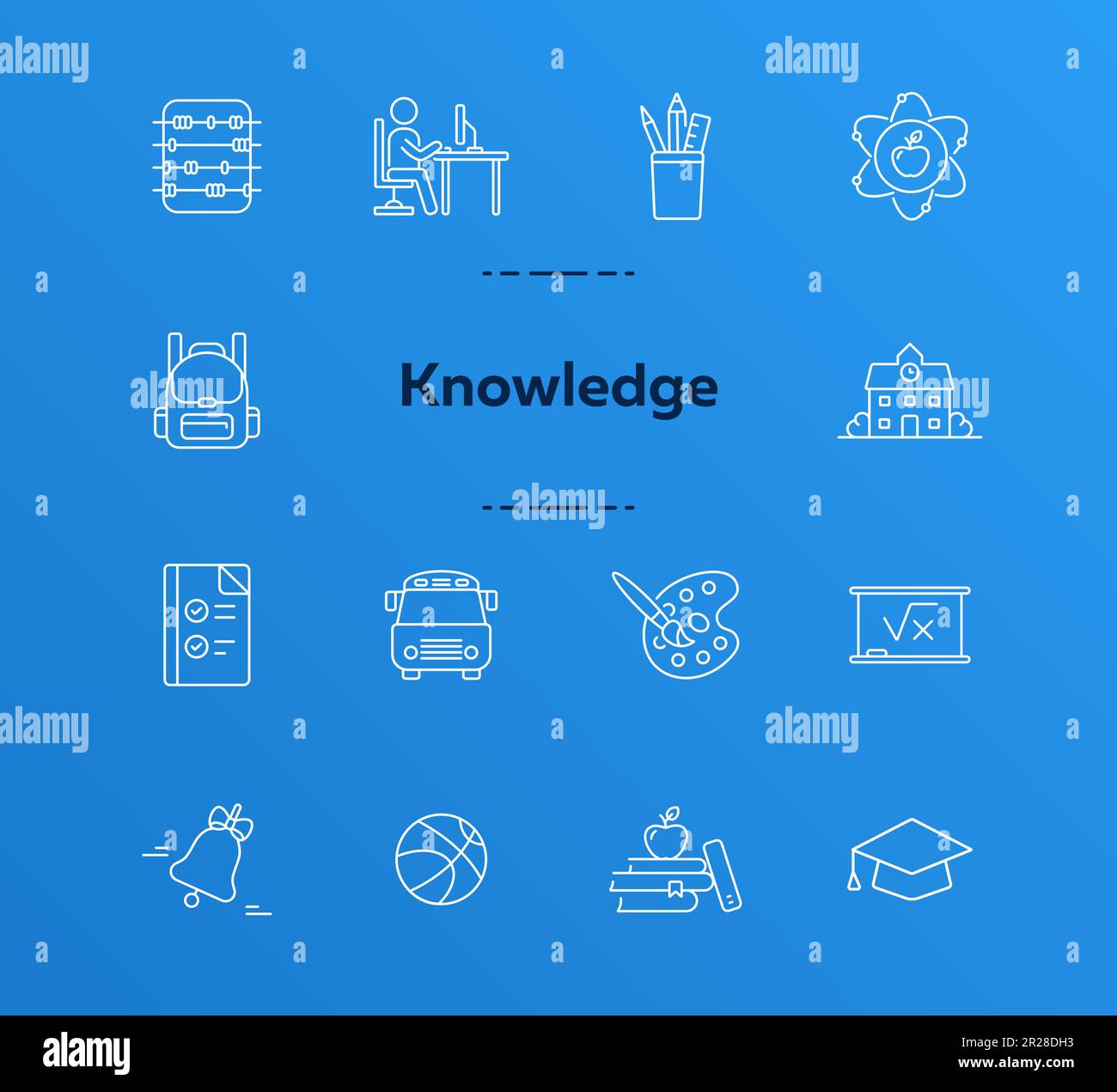 Knowledge line icon set Stock Vector Image & Art - Alamy