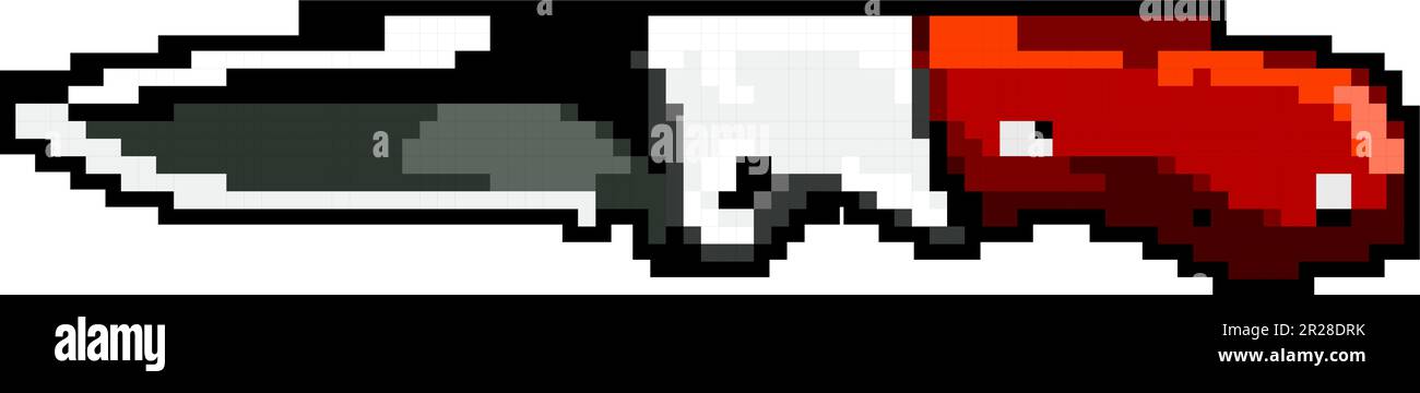 tool military knife game pixel art vector illustration Stock Vector ...