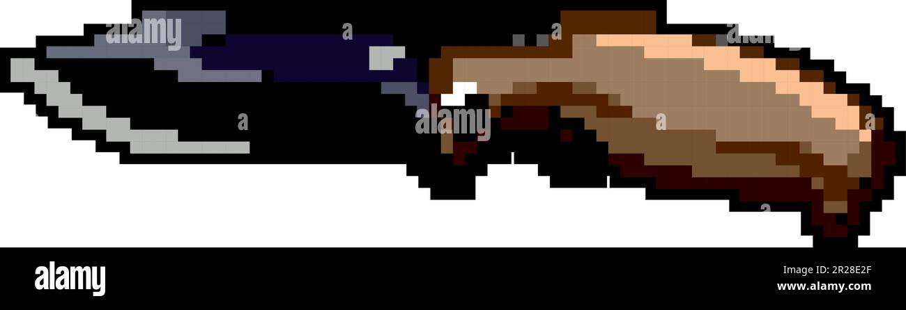 steel military knife game pixel art vector illustration Stock Vector ...