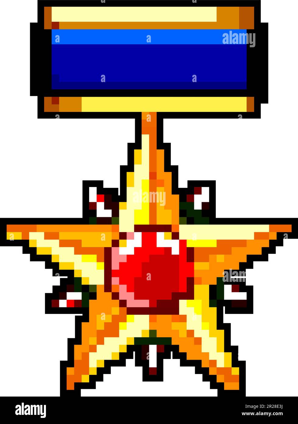 Star Military Medal Game Pixel Art Vector Illustration Stock Vector Image And Art Alamy