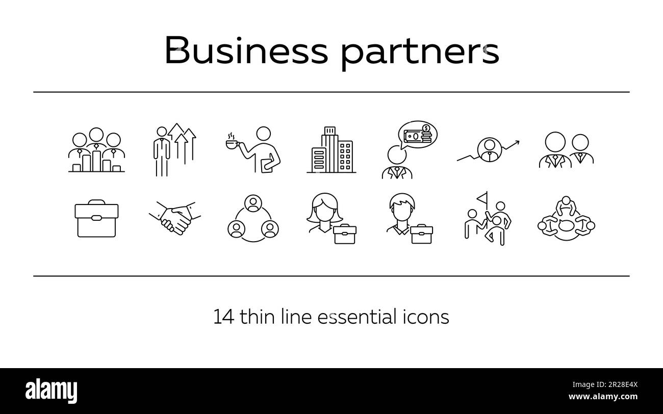 Minimal partnership logo Black and White Stock Photos & Images - Alamy