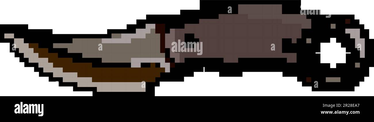 metal military knife game pixel art vector illustration Stock Vector ...